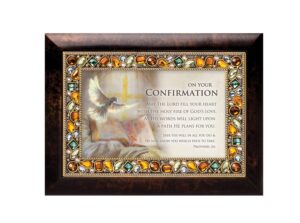 cottage garden your confirmation amber earth tone jeweled music box plays how great thou art