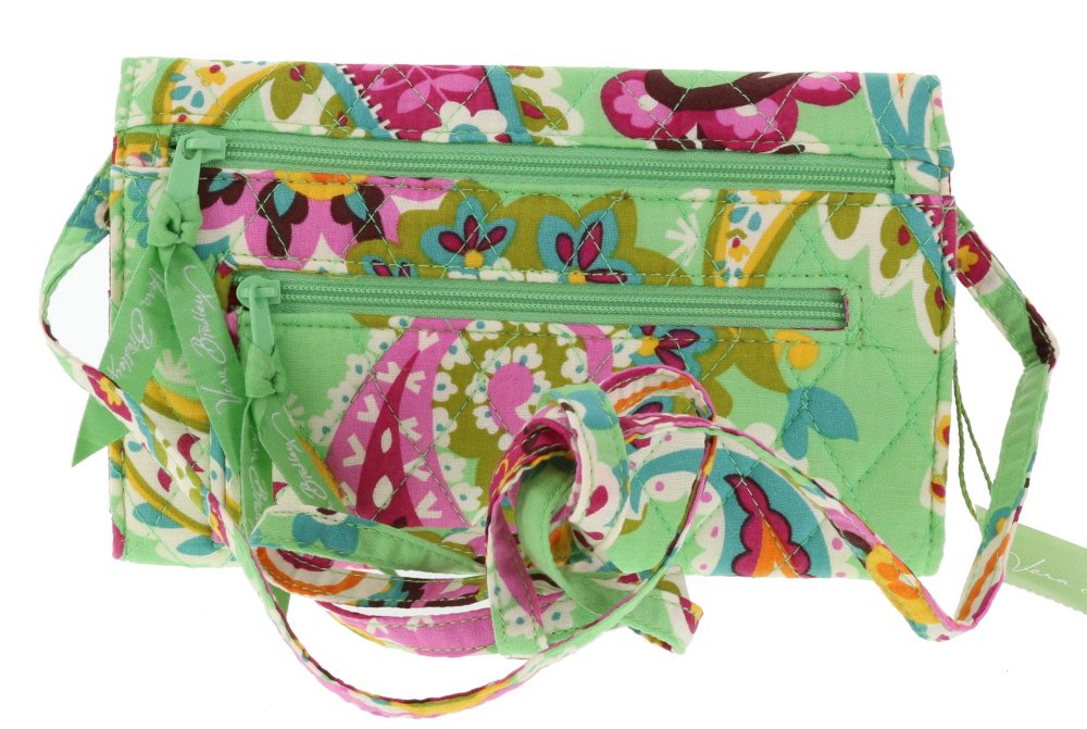 Vera Bradley Crossbody/Shoulder Strap Wallet Handbag/Clutch in Tutti Frutti