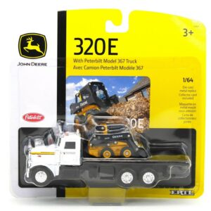 John Deere 1/64 Scale 320E Skid Steer with Truck