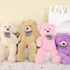 MorisMos Giant White Teddy Bear Stuffed Animals Plush Toy for Girlfriend Kids Christmas Valentine's Day Birthday 47 Inches