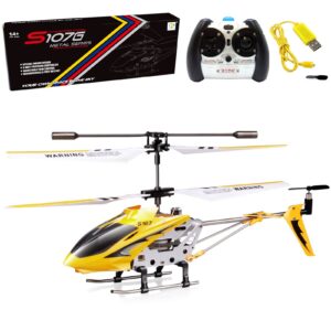 cheerwing s107/s107g phantom 3ch 3.5 channel mini rc helicopter with gyro yellow