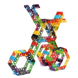 qubits stem construction set - 100 pieces: an open play engineering and building toy (alternative to blocks)