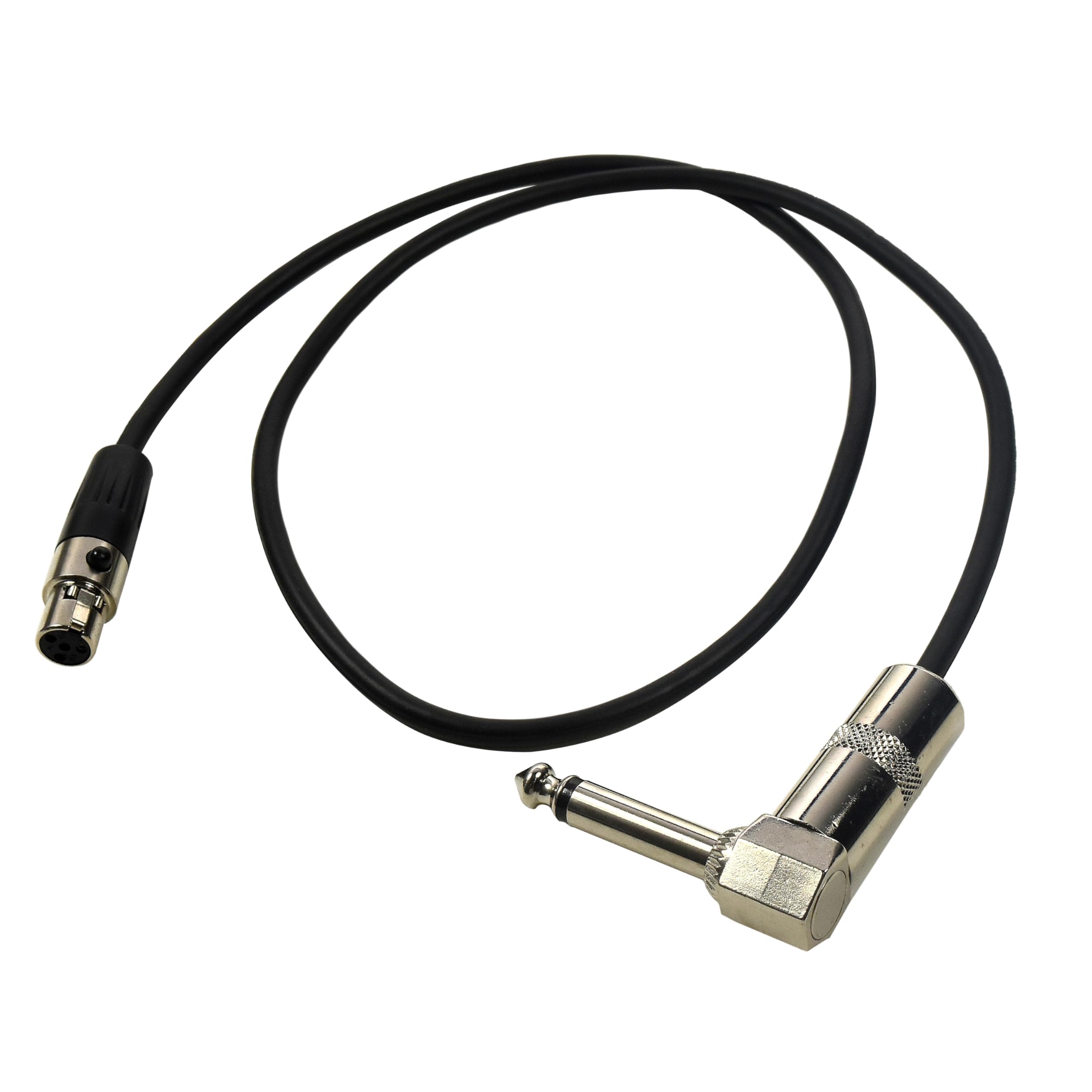 HQRP 4-Pin Mini Connector (TA4F) to Right-Angle 1/4-Inch Connector Instrument Cable Compatible with Shure BLX/FP/SLX/ULX-S/UHF-R/Axient Wireless Systems