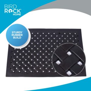 BIRDROCK HOME 24 x 36 Rubber Doormat with Basket Weave Design - Outdoor Doormat - Keeps Your Floors Clean - Decorative Design