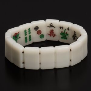 Yellow Mountain Imports Mahjong Mini-Tiles Stretchy Bracelet