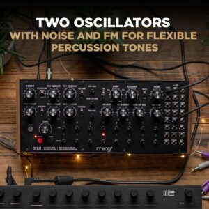 MOOG DFAM Semi-Modular Analog Percussion Synthesizer with 8 Step Sequencer, 24-Point Patch Bay