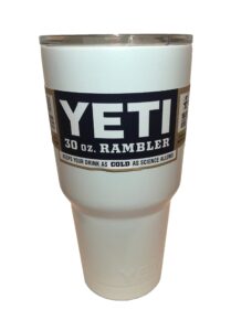 yeti rambler cup custom colors, 30 oz, stainless steel tumbler, travel mug, powder coated (pearl white) by yeti