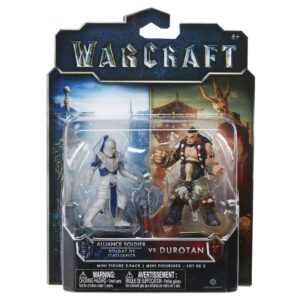 Warcraft Mini Figure Durotan & Alliance Soldier Action Figures (2 Pack)