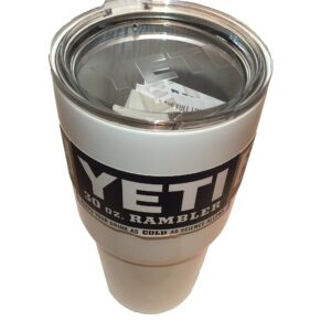 YETI Rambler Cup Custom Colors, 30 oz, Stainless Steel Tumbler, Travel Mug, Powder Coated (Pearl White) by Yeti