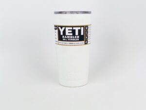 yeti powder coated 20oz rambler (gloss white)