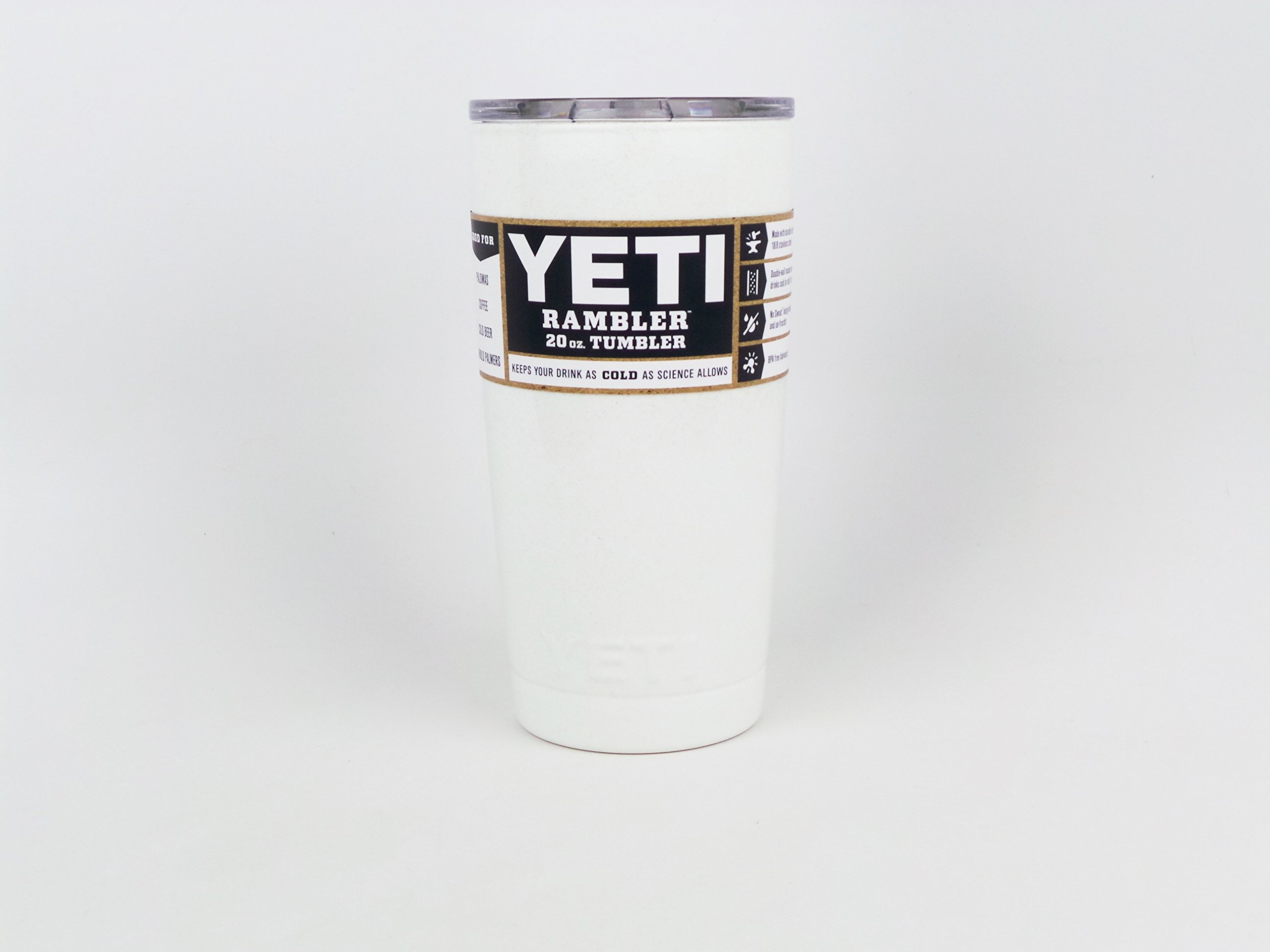 YETI Powder Coated 20oz Rambler (Gloss White)