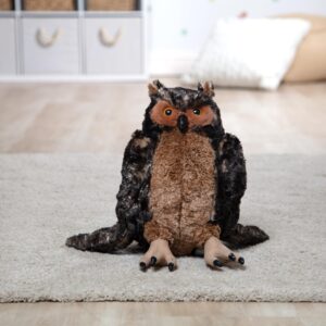 Melissa & Doug Giant Owl - Lifelike Stuffed Animal (17 inches tall) , Brown