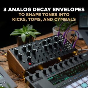 MOOG DFAM Semi-Modular Analog Percussion Synthesizer with 8 Step Sequencer, 24-Point Patch Bay