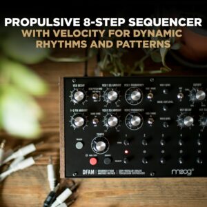 MOOG DFAM Semi-Modular Analog Percussion Synthesizer with 8 Step Sequencer, 24-Point Patch Bay