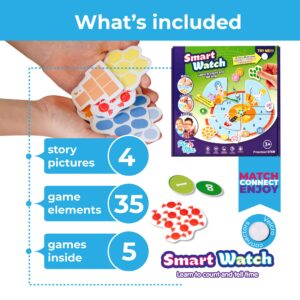 PICNMIX Time Clock Toy for Kids. Game for Toddlers Age 3-5. Kids Jigsaw Puzzles Preschool Learning Toys. Toy Tool Set Puzzle for 3 Year Old.