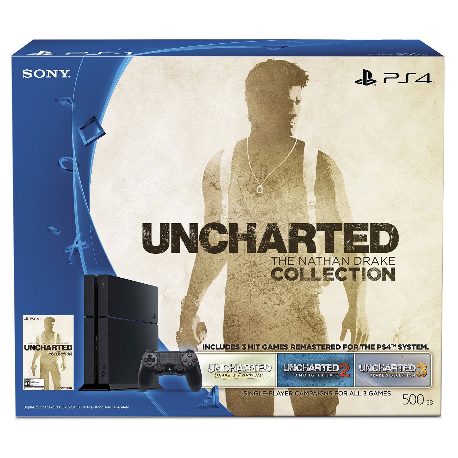 PlayStation 4 500GB Console - Uncharted: The Nathan Drake Collection Bundle (Physical Disc)[Discontinued]