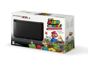 nintendo black 3dsxl with super mario 3d land game - nintendo 3ds