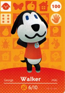 animal crossing happy home designer amiibo card walker 100/100