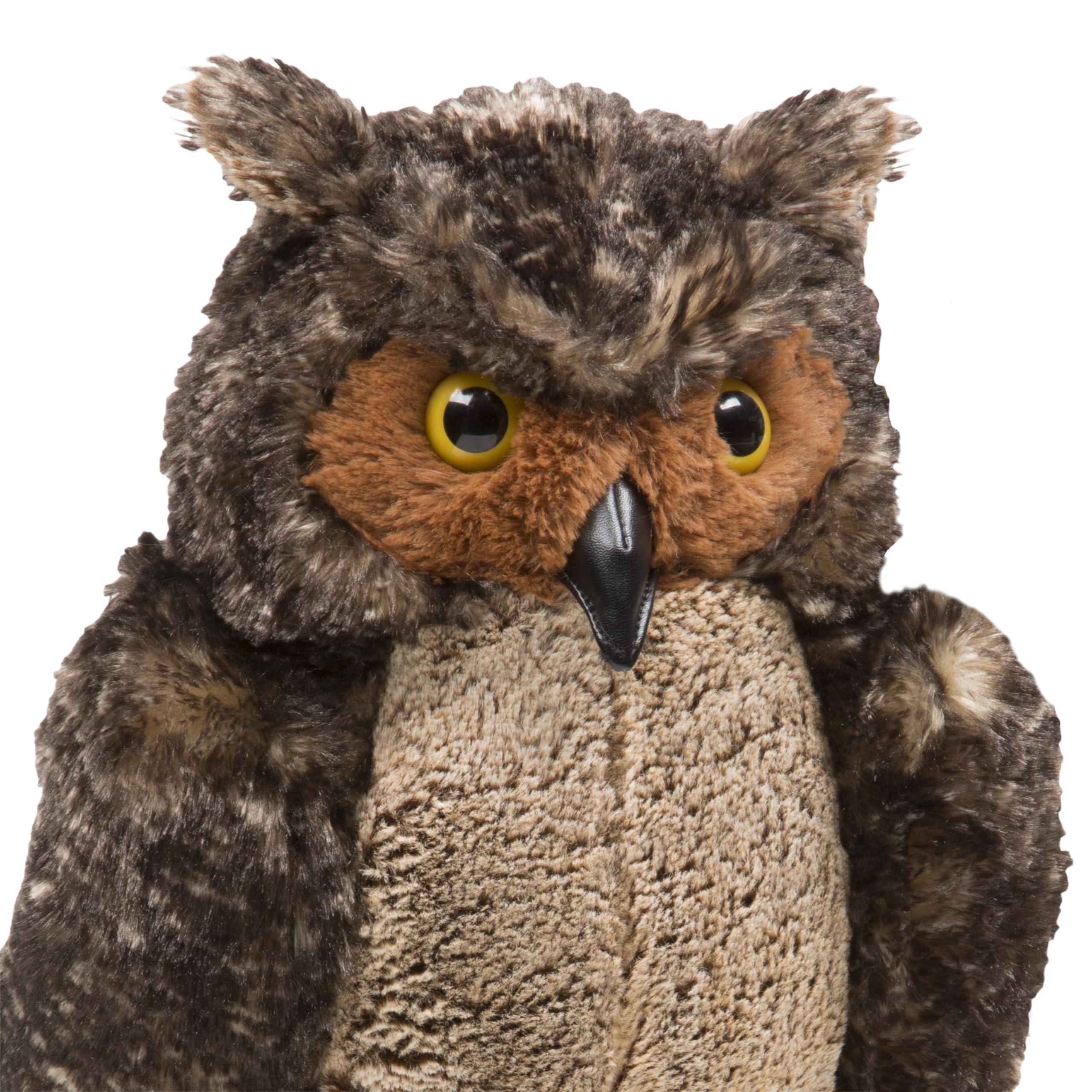 Melissa & Doug Giant Owl - Lifelike Stuffed Animal (17 inches tall) , Brown