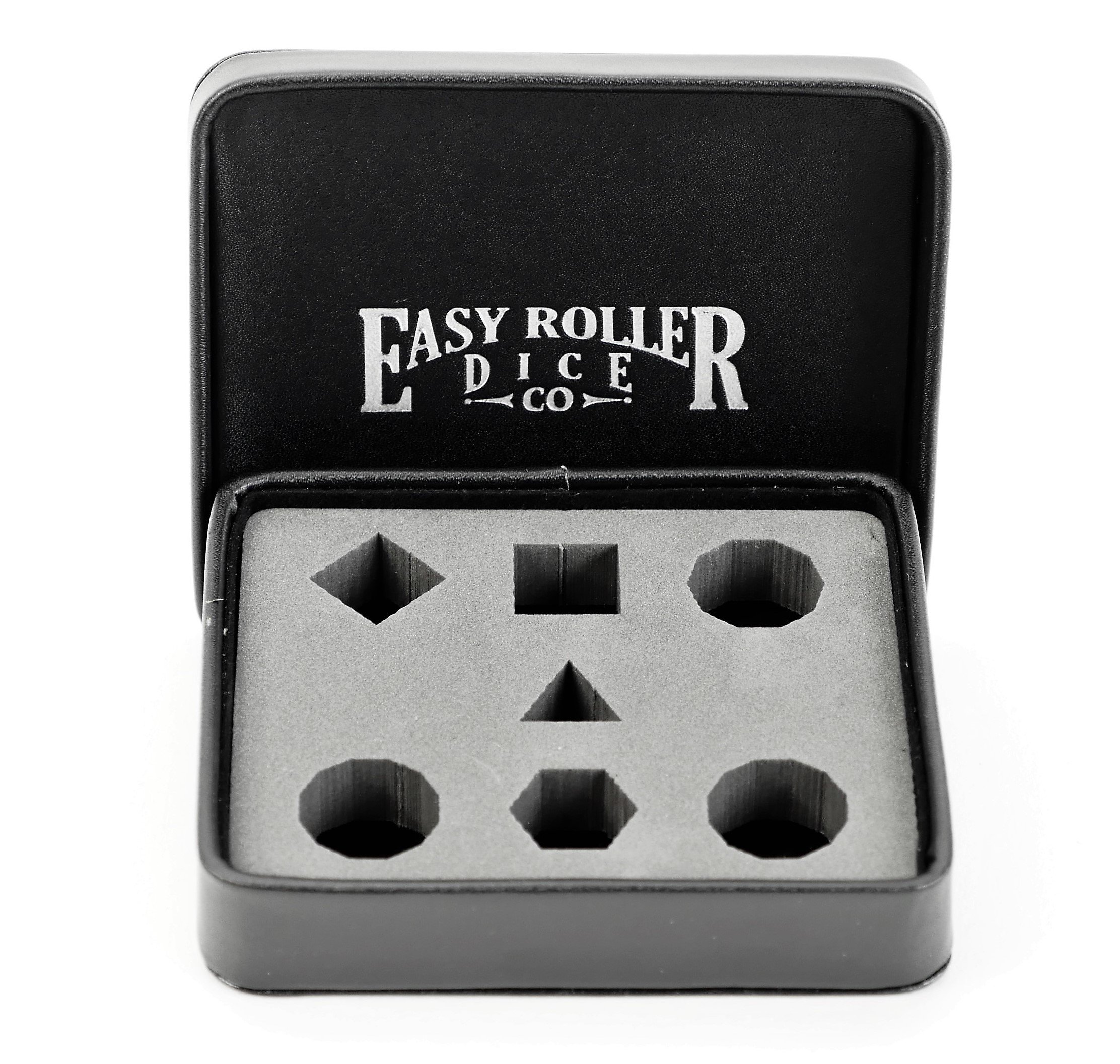 Dice Display and Storage Box – Display Your Favorite 7 Piece Set or Store up to 21 Dice. Leatherette Material with Removable Foam Insert