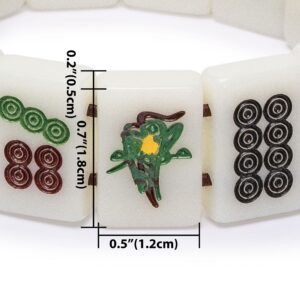 Yellow Mountain Imports Mahjong Mini-Tiles Stretchy Bracelet