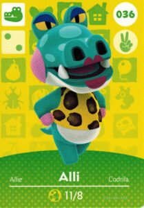 animal crossing happy home designer amiibo card alli 036/100