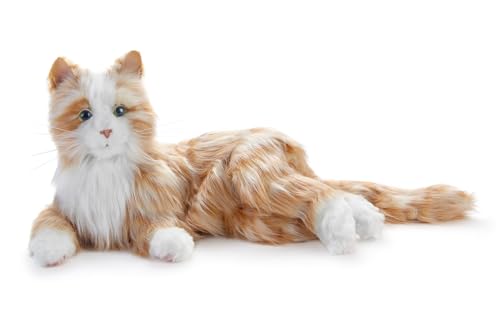 JOY FOR ALL Companion Pet for Seniors - Lifelike Animatronic Cat - Realistic Soft-Touch Fur & Purring - Therapy Stuffed Animal - Toy for Alzheimer's & Dementia - Orange Tabby