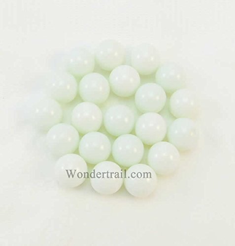 Wondertrail Vanilla 14mm Approximately 9/16 inch Glass Marbles Pack of 20