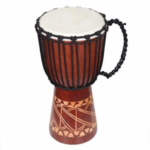 X8 Drums Djembe, Brown, 8.5-inch (X8-DJ-BKP-73)