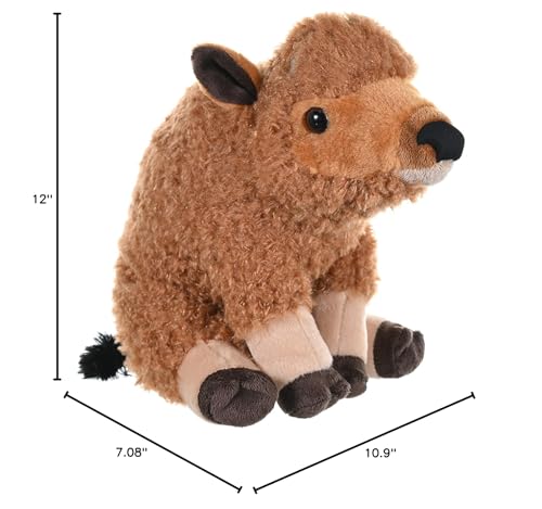 Wild Republic Bison Calf Plush, Stuffed Animal , Plush Toy, Gifts for Kids, Cuddlekins 12 Inches