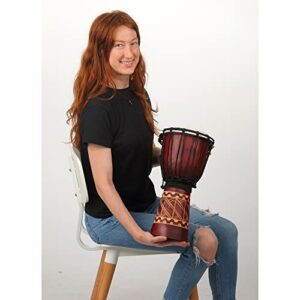 X8 Drums Djembe, Brown, 8.5-inch (X8-DJ-BKP-73)