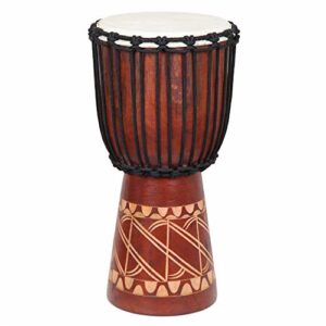 X8 Drums Djembe, Brown, 8.5-inch (X8-DJ-BKP-73)