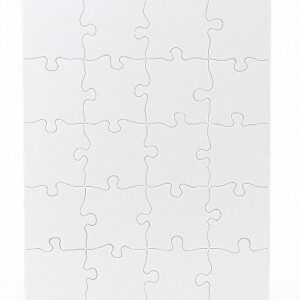 Hygloss Products - Blank Puzzle for Decorating, Art Activity, Use This Jigsaw As Party Favors, DIY Invites and More - White, Sturdy - 10.25 x 13.25 Inches, 20 Pieces, 12 Puzzles