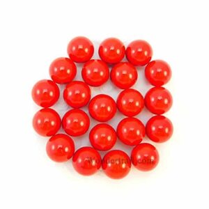 wondertrail red opaque 14mm glass marbles pack of 20 wongm009