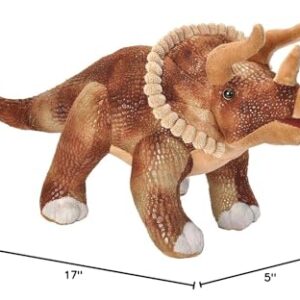 Wild Republic Triceratops Plush, Dinosaur Stuffed Animal, Plush Toy, Kids Gifts, Dinosauria 17 Inches