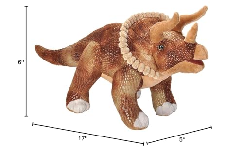 Wild Republic Triceratops Plush, Dinosaur Stuffed Animal, Plush Toy, Kids Gifts, Dinosauria 17 Inches