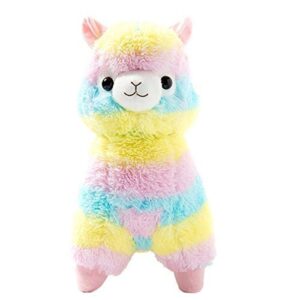 cuddly llama rainbow alpaca doll 7" soft baby stuffed animal toy valentine's day birthday xmas christmas wedding anniversary presents gifts