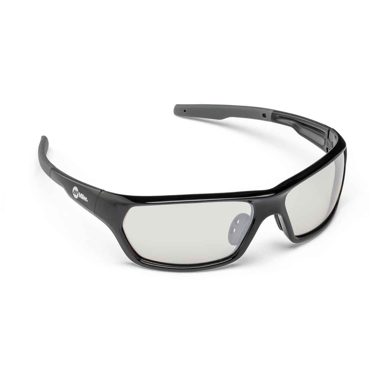 Miller 272202 Slag Safety Glasses, Indoor/Outdoor Lens, Black Frame