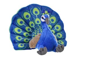 wild republic peacock plush, stuffed animal, plush toy, gifts for kids, cuddlekins 12 inches