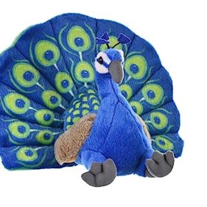 Wild Republic Peacock Plush, Stuffed Animal, Plush Toy, Gifts for Kids, Cuddlekins 12 Inches