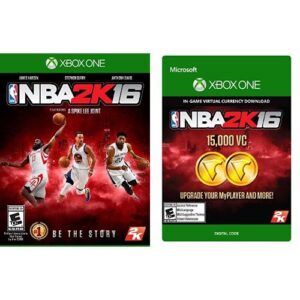 nba 2k16 game + 15,000 vc - xbox one