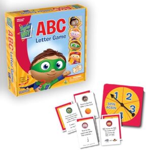 briarpatch | super why! abc letter game, includes finger puppets, ages 3+