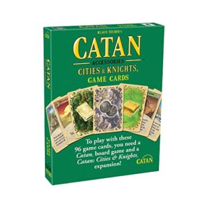 catan cities & knights replacement game cards - complete set of 95 game cards for the catan cities & knights board game expansion (sold separately), board game accessories made by catan studio