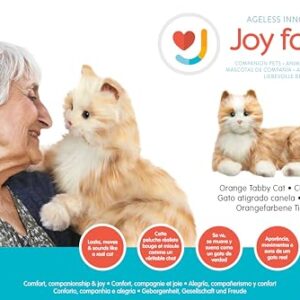 JOY FOR ALL Companion Pet for Seniors - Lifelike Animatronic Cat - Realistic Soft-Touch Fur & Purring - Therapy Stuffed Animal - Toy for Alzheimer's & Dementia - Orange Tabby