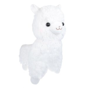 tollion cuddly white alpaca llama lamb toy -7" stuffed animal cushion plush doll valentine gift new baby gift graduate gift lovers anniversary fiesta gift for girlfriend children friends