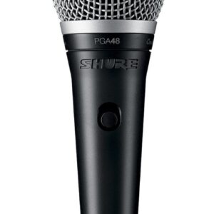 Shure PGA48 Microphone Bundle with MIC Boom Stand and 1/4" Cable