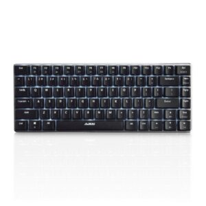 qisan gaming keyboard mechanical wired keyboard blue switch backlight keyboard 82-keys extreme simple design black