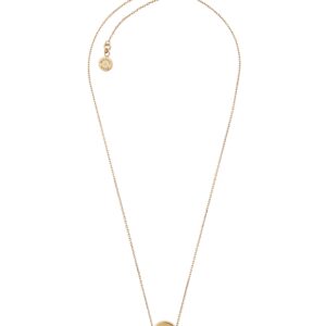 Michael Kors Stainless Steel and Pavé Crystal Pendant Necklace for Women, Color: Gold (Model: MKJ5340710)