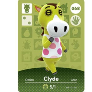 Nintendo Animal Crossing Happy Home Designer Amiibo Card 68 Clyde 068/100