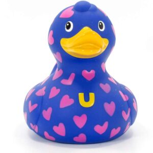 Love Love Love Rubber Duck Bath Toy by Bud Duck | Elegant Gift Packaging - "What more can I say!" | Child Safe | Collectable